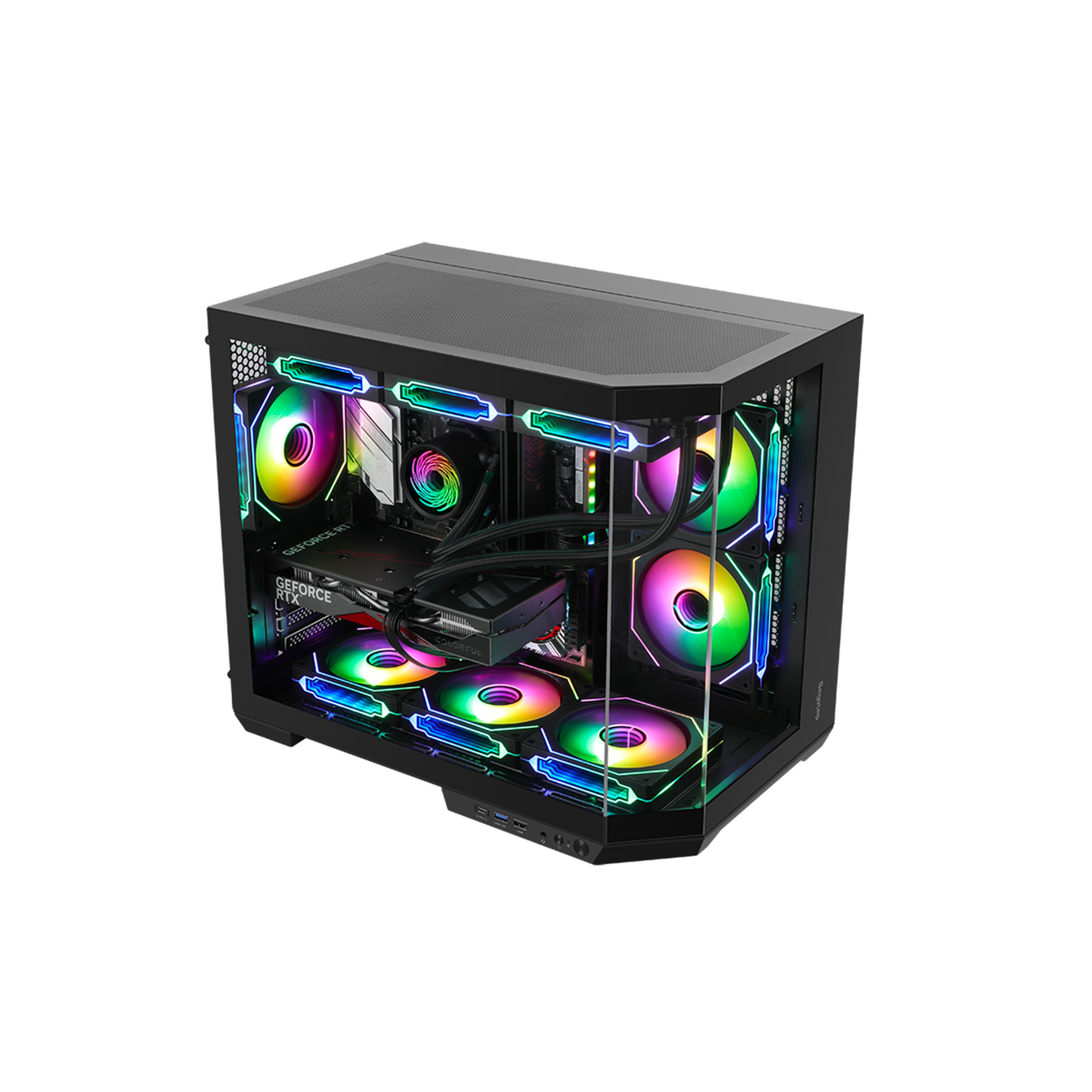 Segotep Lumi 3T MATX PC Chassis - Black/White