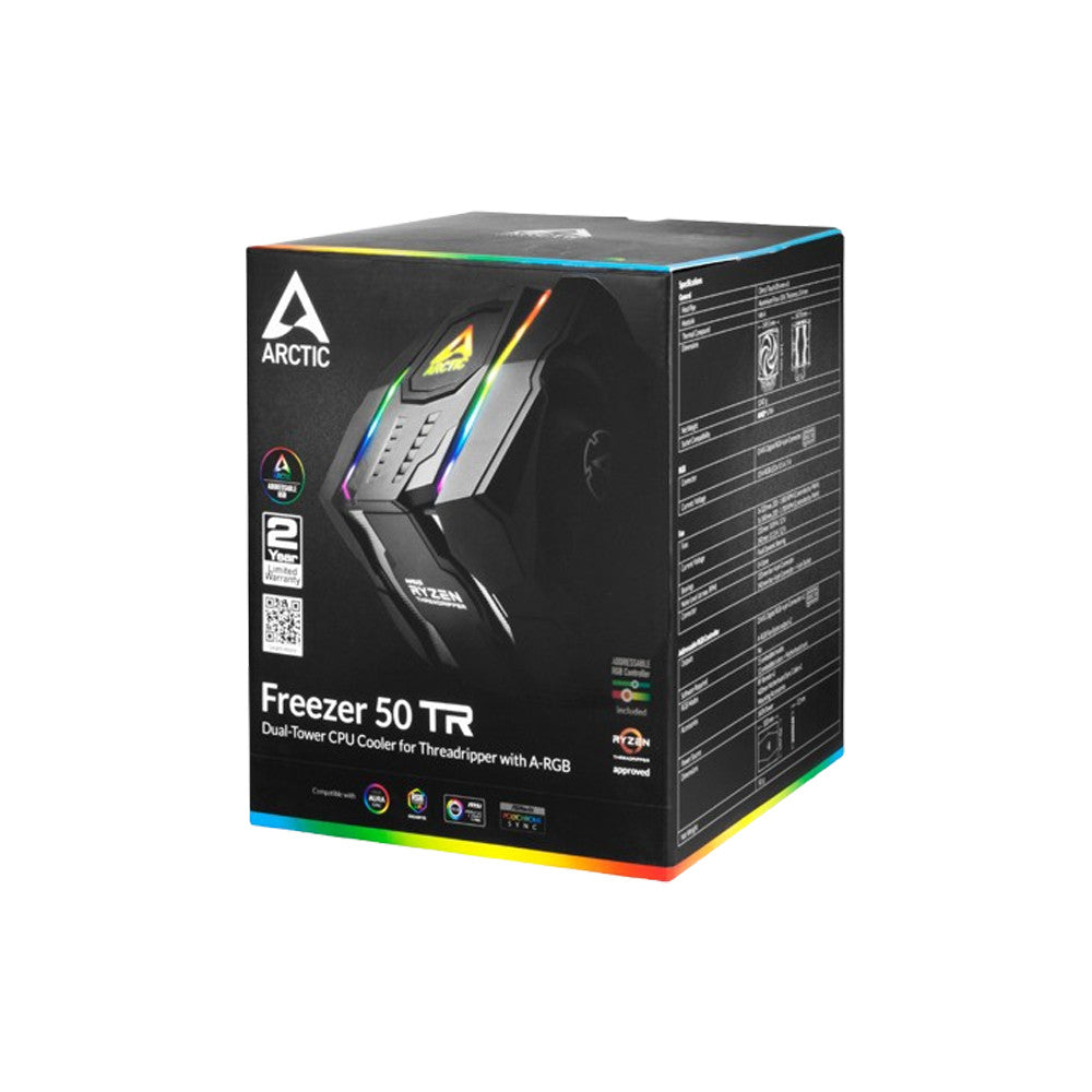 Arctic Freezer 50 TR with A-RGB Controller Dual Tower CPU Cooler [ACFR