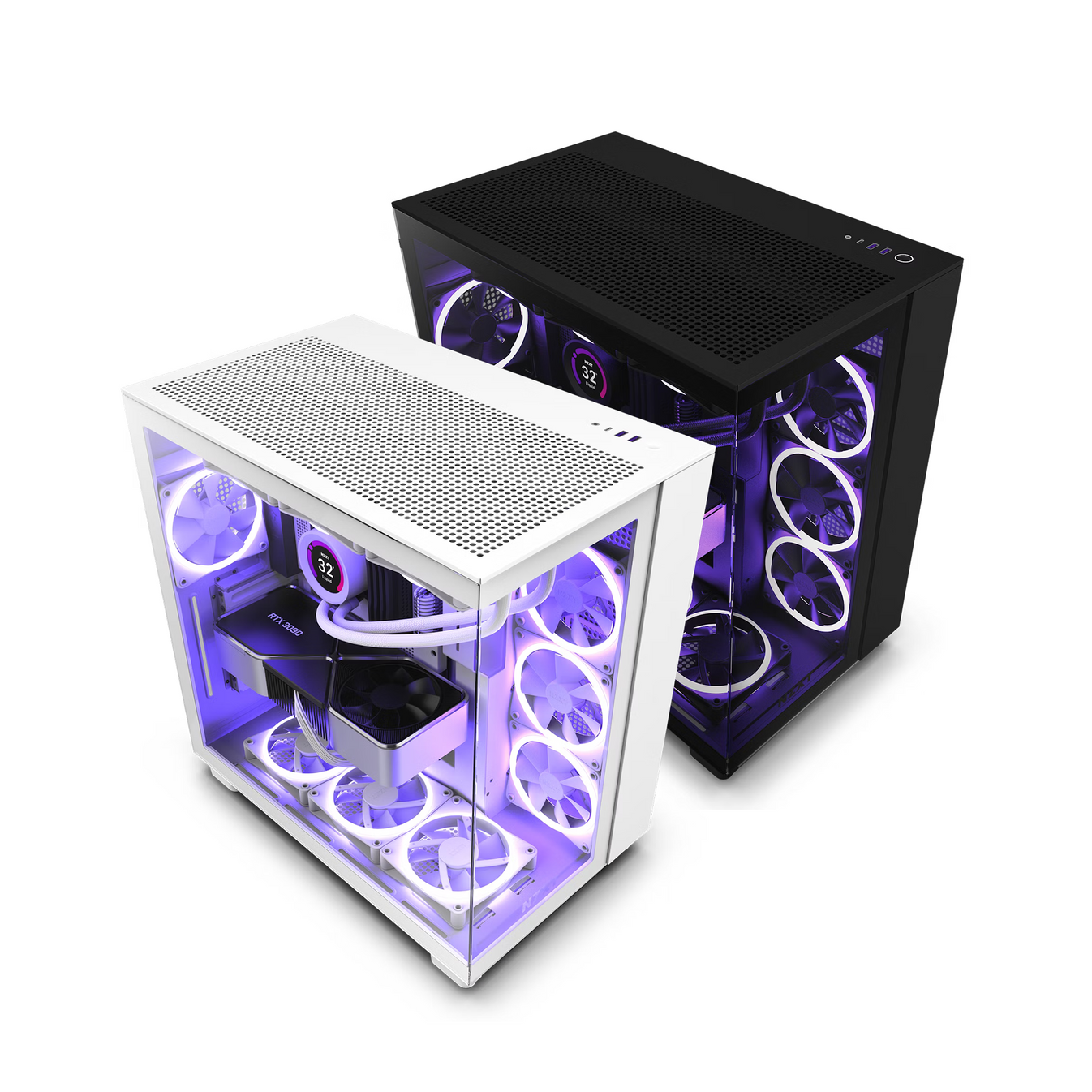 NZXT H9 Flow Mid-Tower ATX PC Chassis - Black/White