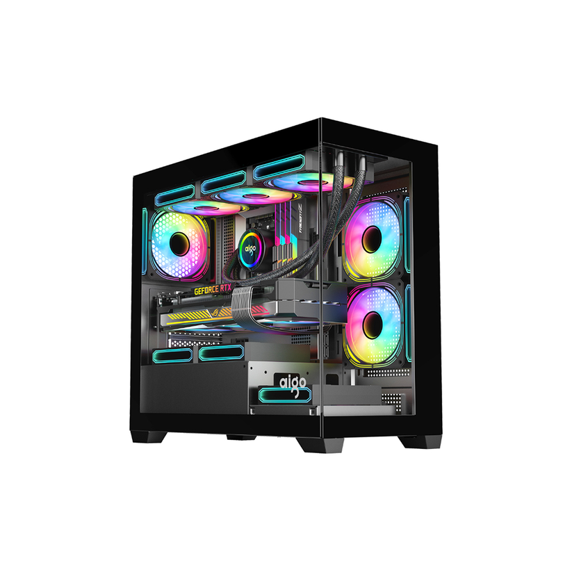 Aigo Darkflash C218M Tempered Glass Micro-ATX PC Chassis