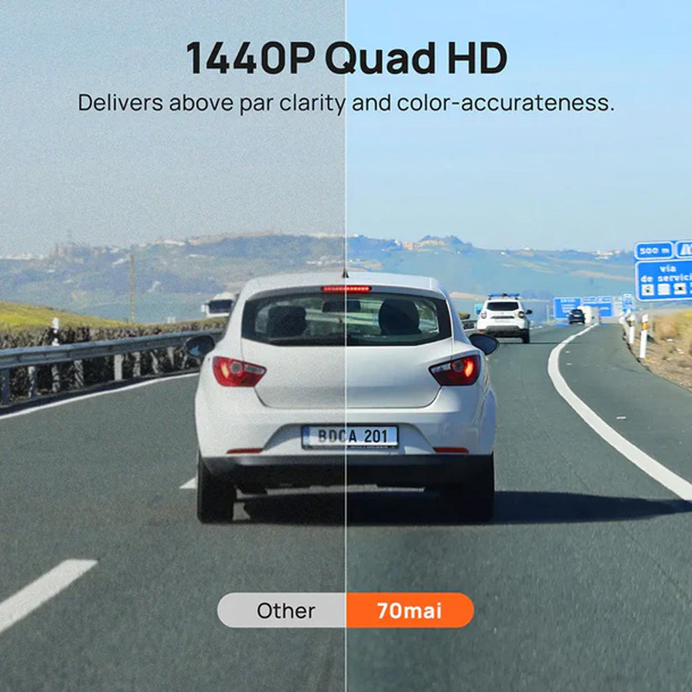 70mai Dash Cam A400 with RC09 Car Recorder Front Dash & Rear Cam