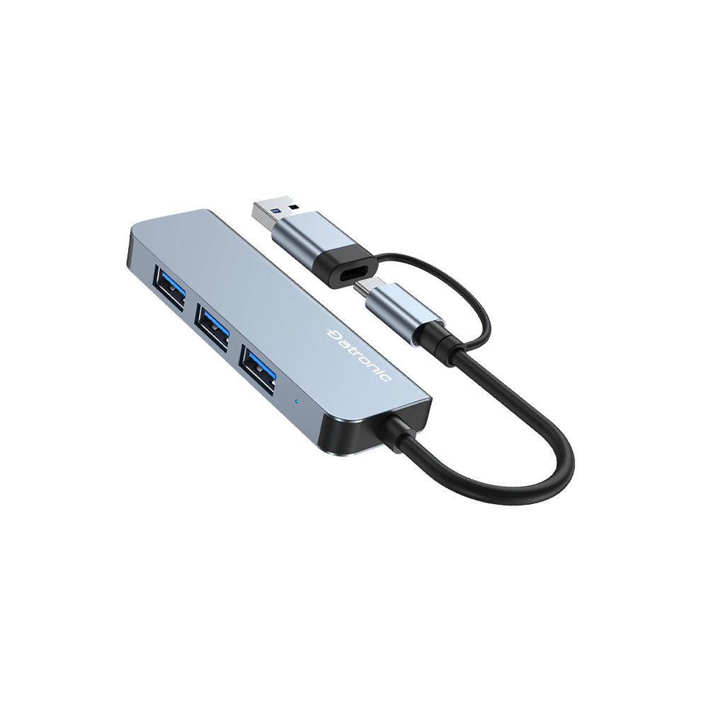 Datronic 2-in-1 USB-C & USB 3.0 to 4x USB 3.0 Hub