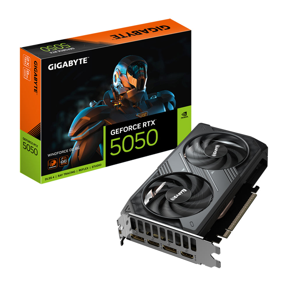 GIGABYTE GeForce RTX™ 5050 Windforce OC 8G GDDR6 Graphics Card [GV-N50