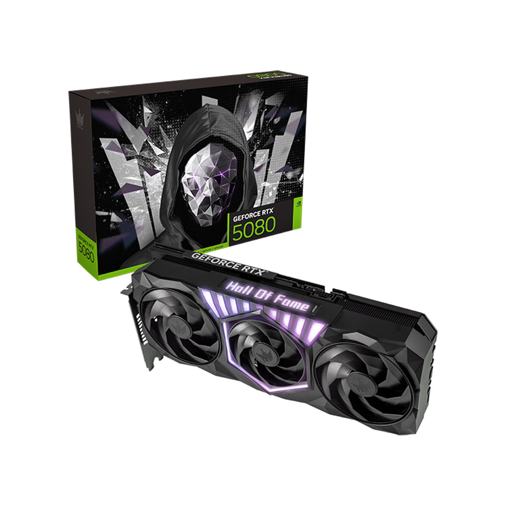 GALAX GeForce RTX™ 5080 HOF Gaming Black Edition 16GB GDDR7 Graphic Ca