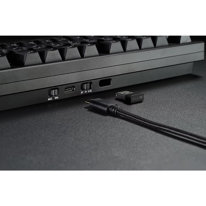 Tecware Alloy75 Linear Red Full CNC Aluminum Mechanical Keyboard - Bla