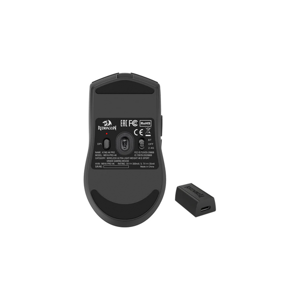 Redragon M916 PRO 4K 3-Mode Wireless Gaming Mouse [Black/White]