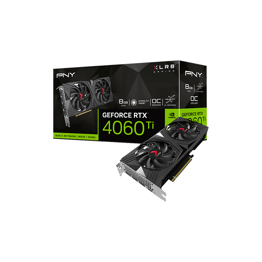 PNY GeForce RTX™ 4060 Ti 8GB VERTO™ Overclocked Dual Fan DLSS 3 8GB GD