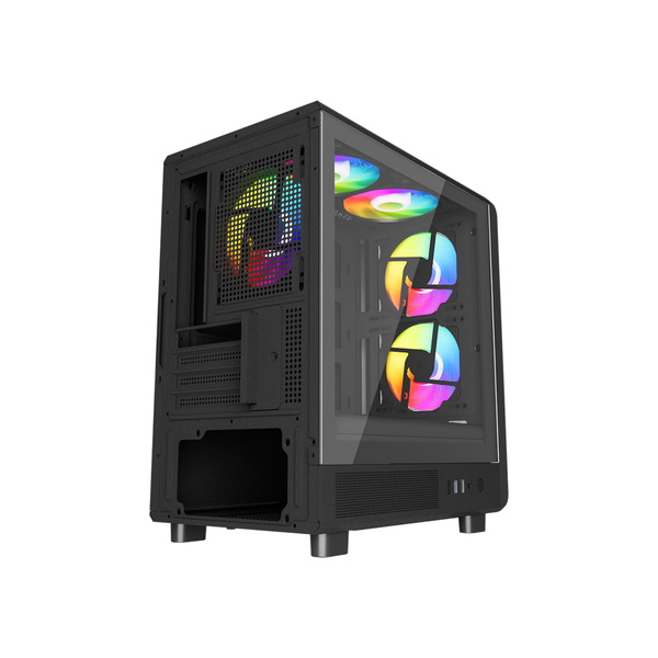 Invasion C-2000 Micro-ATX Desktop Chassis - Black