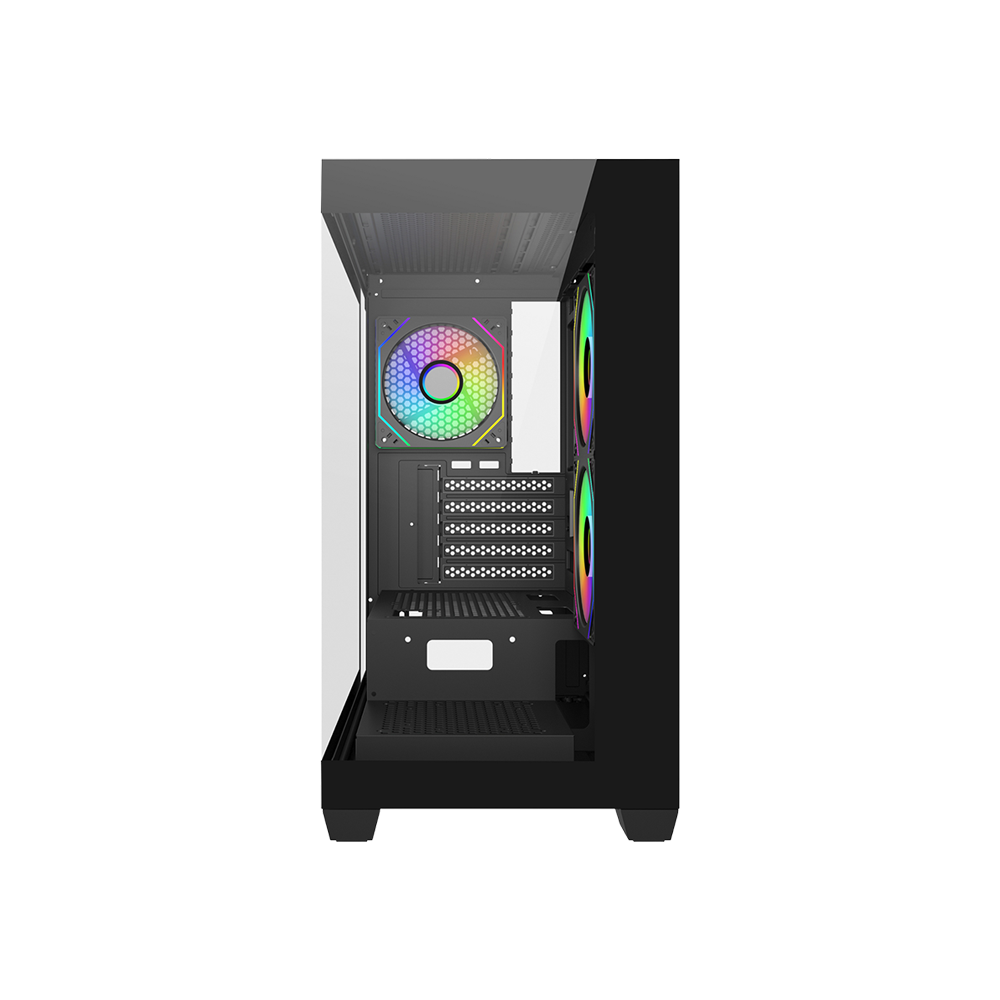 Invasion L-1000 Micro-ATX Desktop Chassis [Black/White]